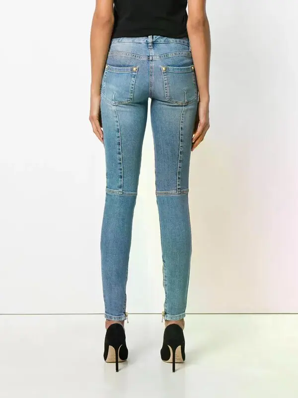 Balmain Biker Skinny Jeans