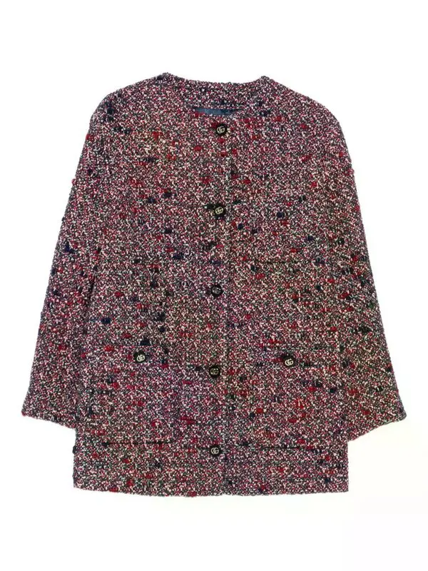Gucci Tweed Button-fastening Jacket - Blue