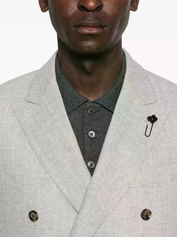 LARDINI Double-breasted Wool Suit