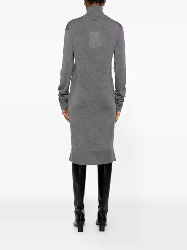 TOTEME Turtleneck Midi Dress - Grey