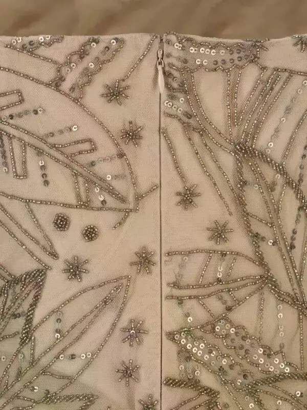 Ralph Lauren Leaf-pattern Beaded Dress