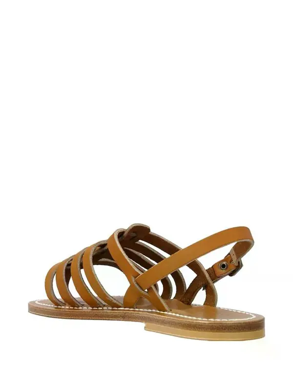 K.JACQUES Homere Leather Ankle-strap Sandals - Brown