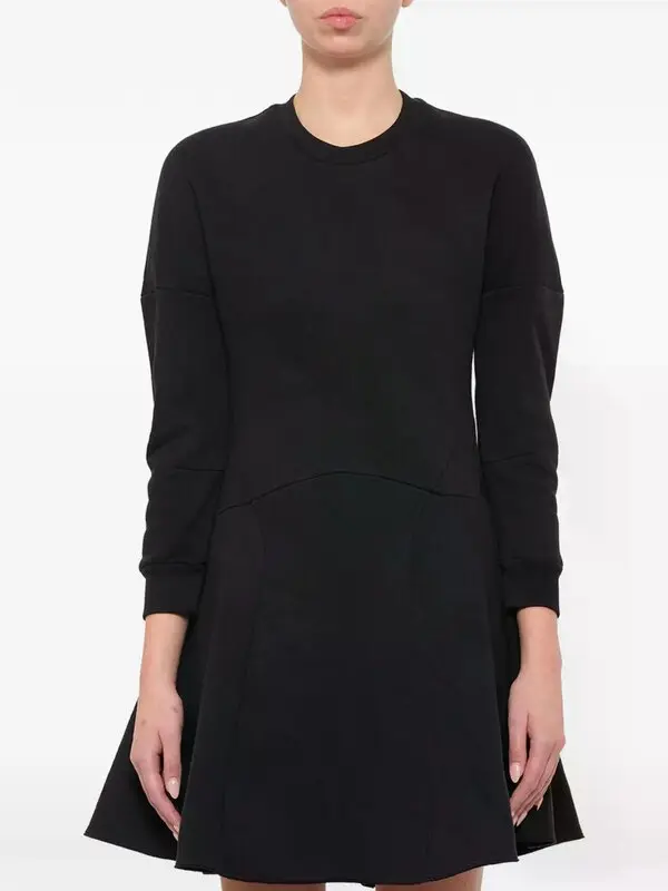 Alexander McQueen Dragon Patch Flared Dress - Black