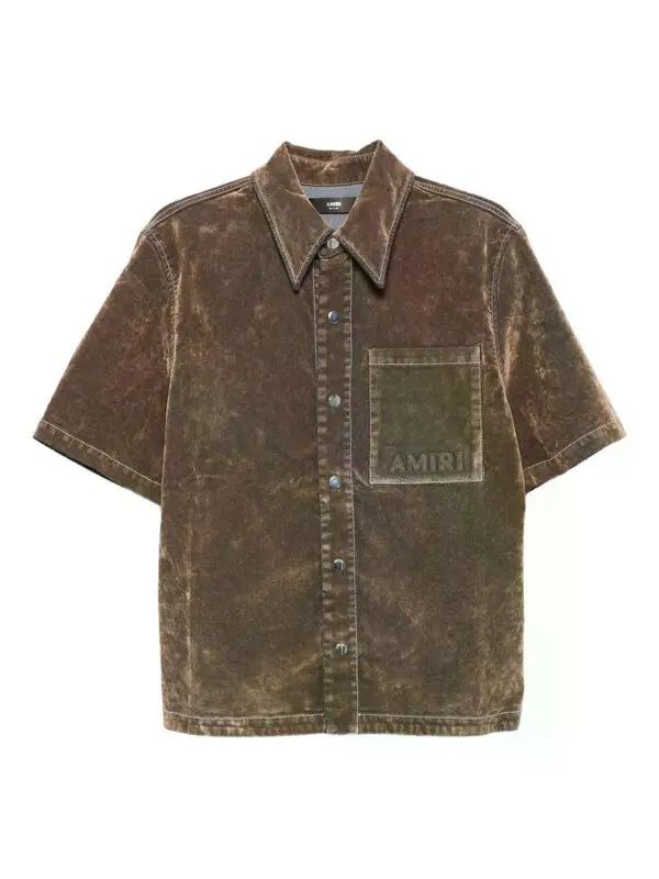 Amiri Velvet Patch-pocket Shirt