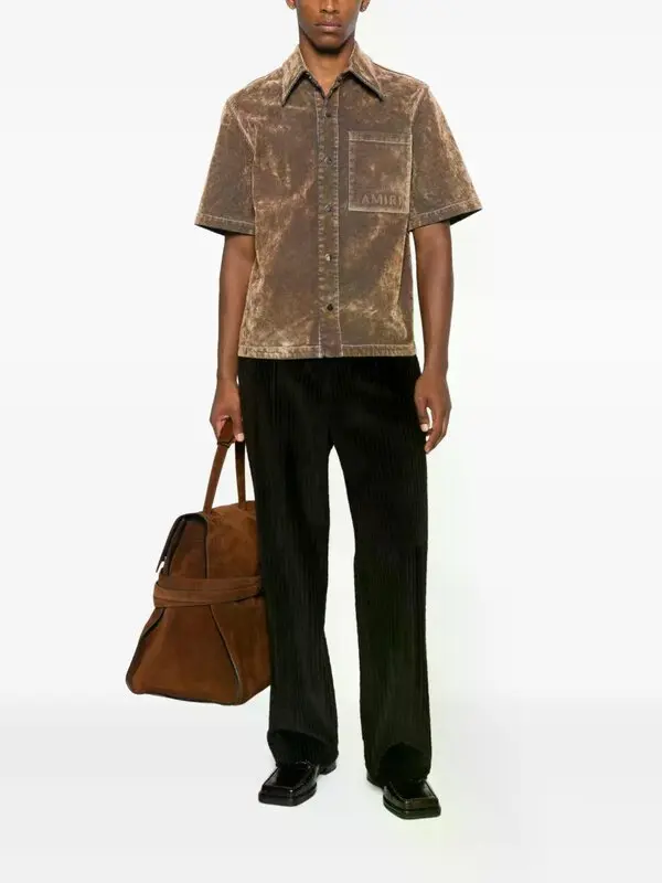 Amiri Velvet Patch-pocket Shirt