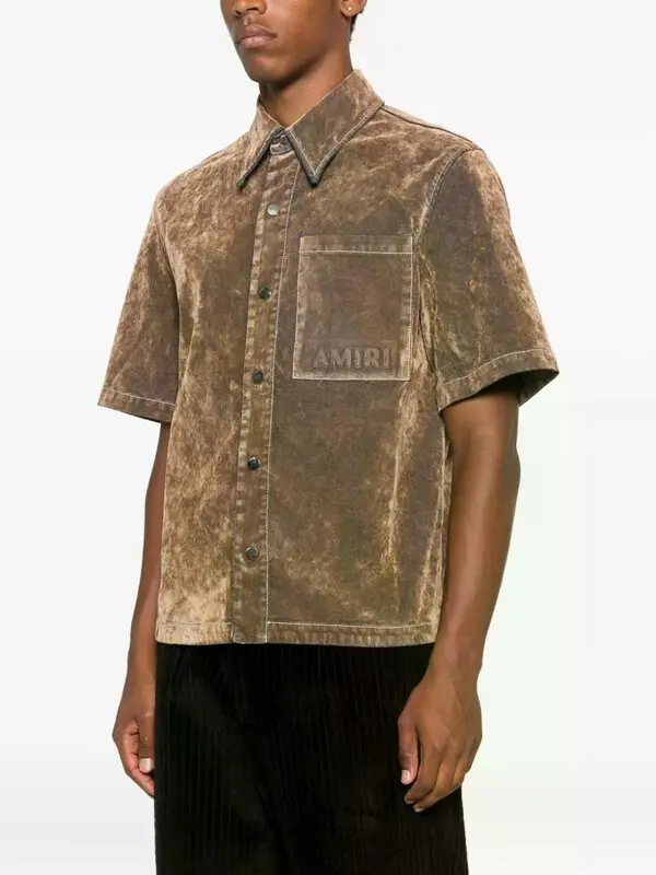 Amiri Velvet Patch-pocket Shirt