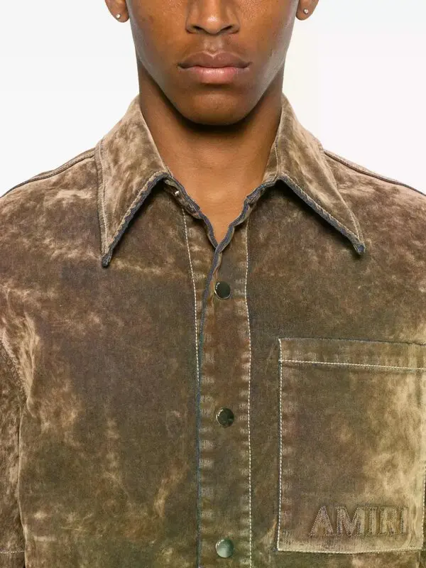 Amiri Velvet Patch-pocket Shirt