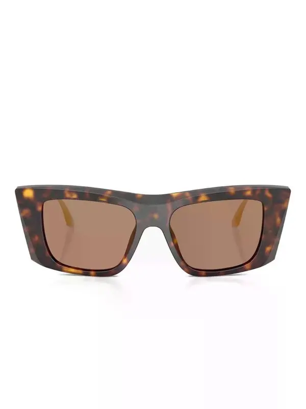 Dolce & Gabbana Tortoiseshell-pattern Square Frame Sunglasses - Brown
