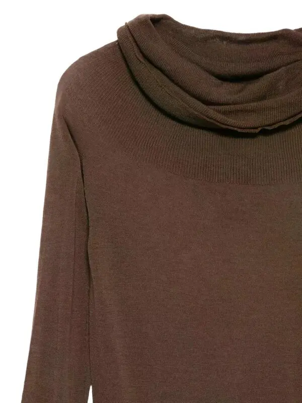 ALYSI Cowl-neck Long Sleeve Sweater