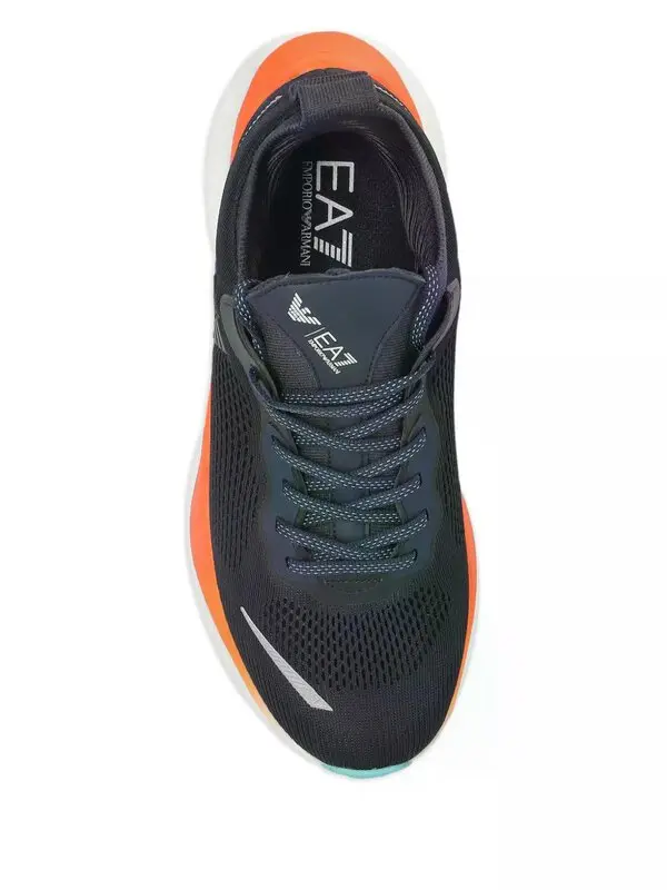EA7 Lace-up Low-top Sneakers - Black