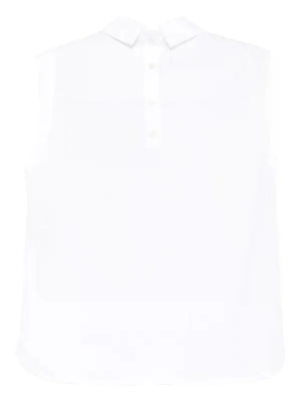 TELA Sleeveless Pointed-collar Top