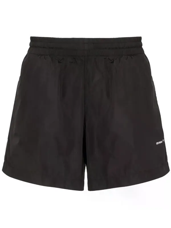 Off-White Logo Swim Shorts - Black