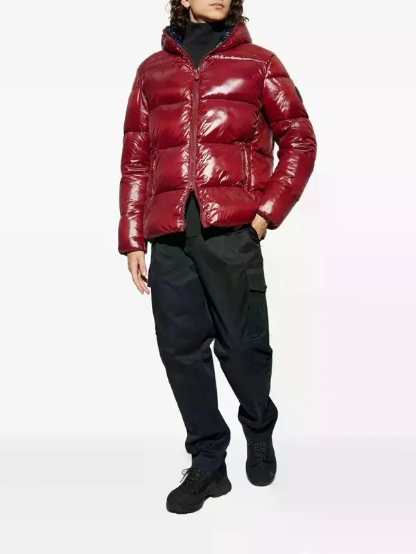Save The Duck Hooded Puffer Jacket In Red - 36% Off | Editorialist