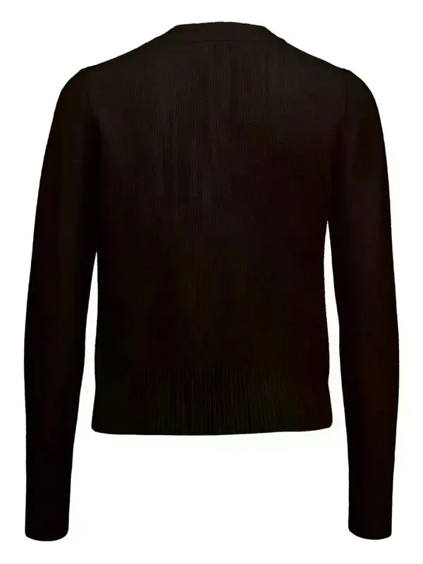 ALLUDE Crew-neck Cashmere Sweater - Black