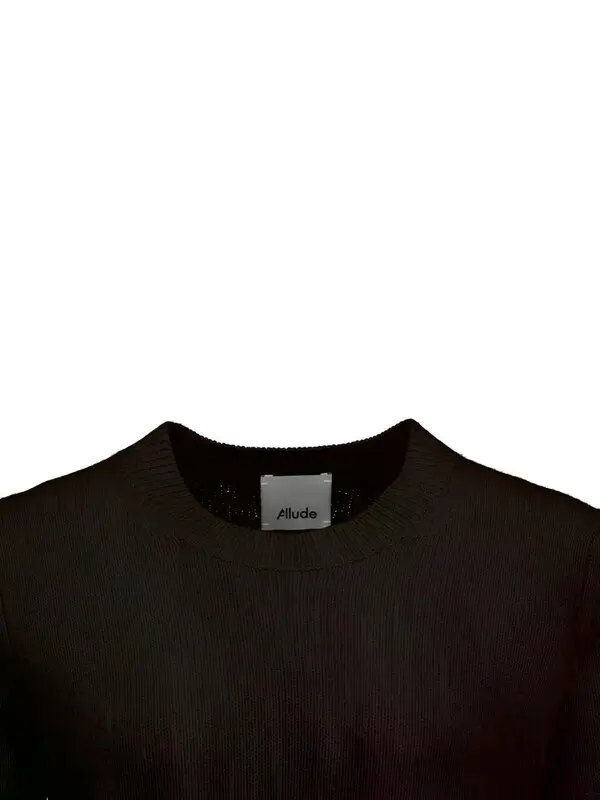 ALLUDE Crew-neck Cashmere Sweater - Black