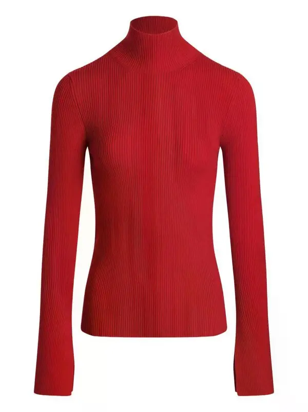 PATOU Ribbed High-neck Sweater - Red