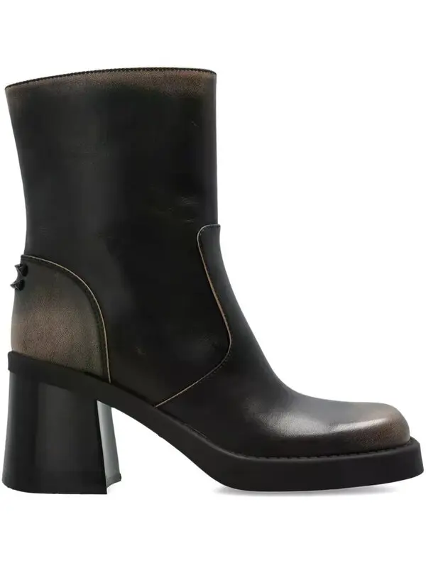 COACH Leather Block-heel Ankle Boots