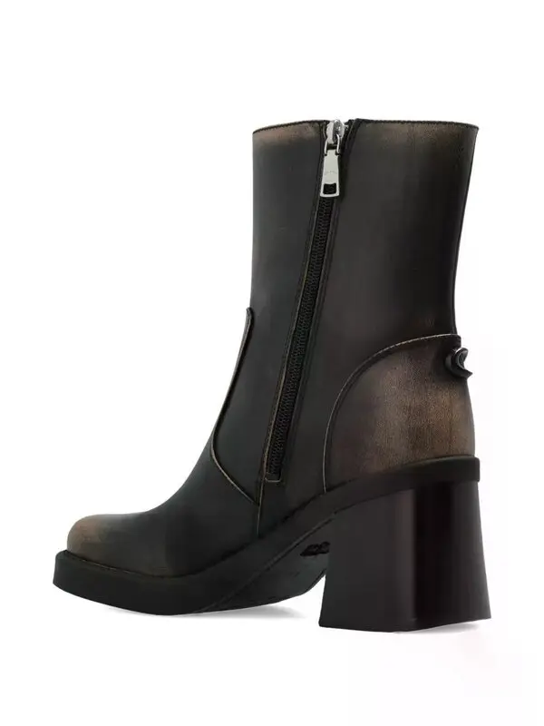 COACH Leather Block-heel Ankle Boots