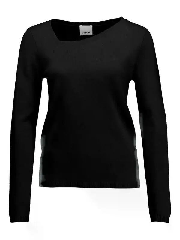 ALLUDE Asymmetric-neck Sweater