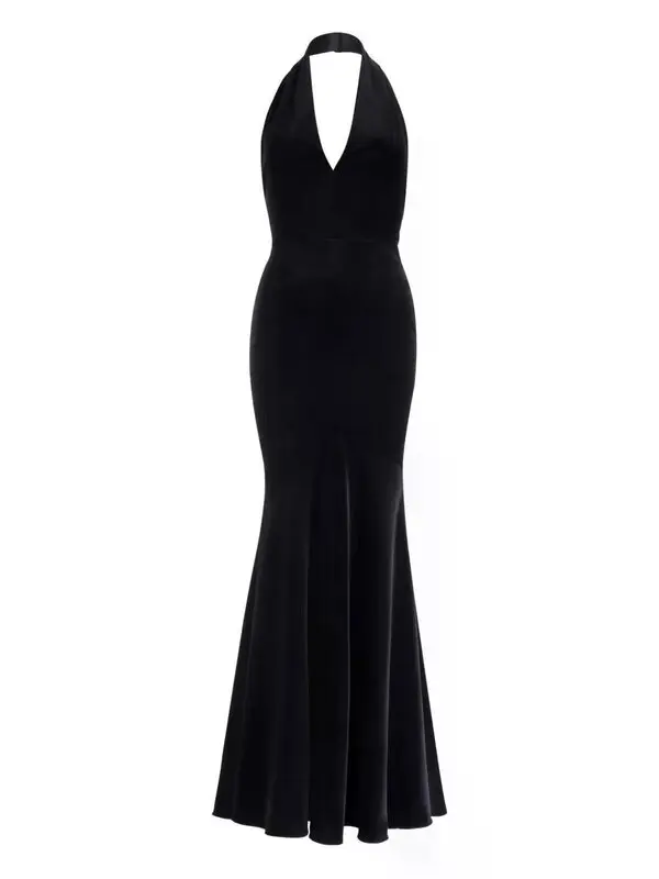 Patou Halterneck Fishtail Maxi Dress