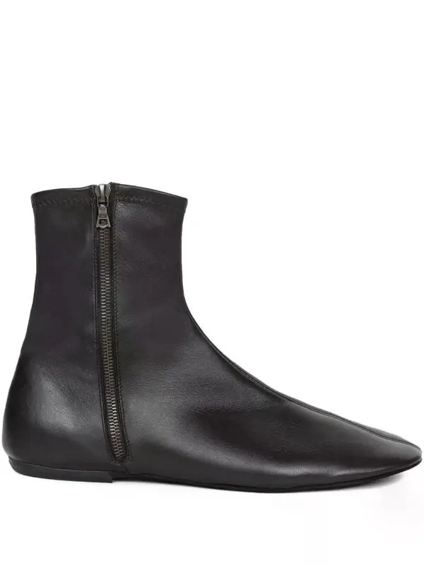 Dries Van Noten Zip-fastening Leather Boots - Black