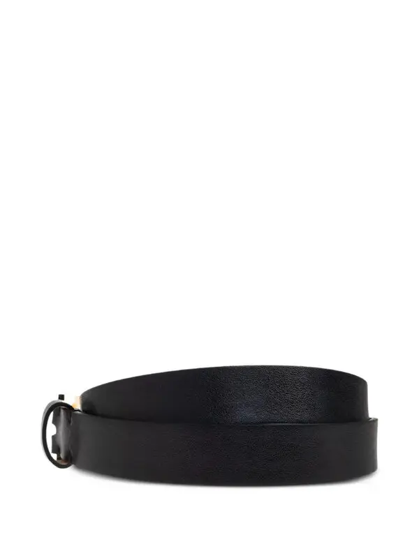 Victoria Beckham Wide-buckle Leather Belt - Black