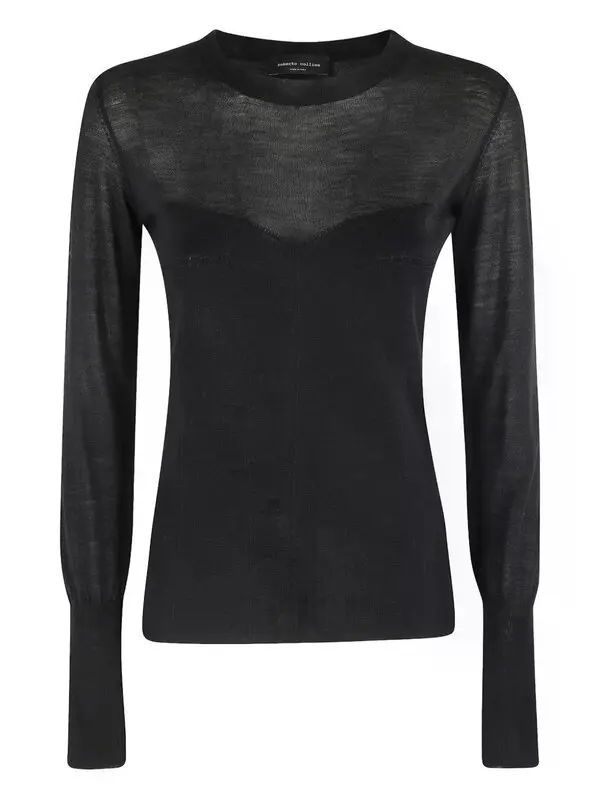 ROBERTO COLLINA Sheer-paneled Wool Sweater