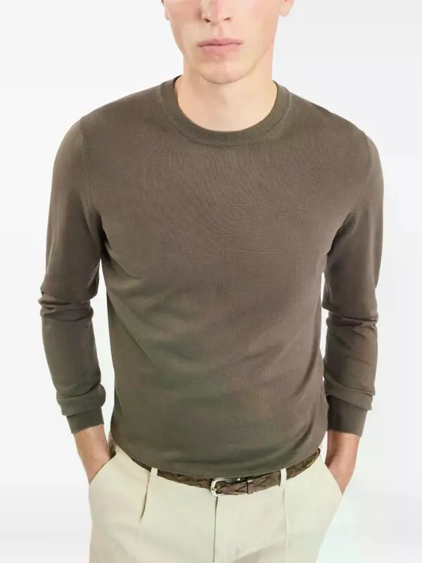 FAY Cotton Sweater - Brown