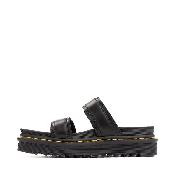 Dr. Martens Myles Leather Platform Slides - Black | Editorialist display picture 1