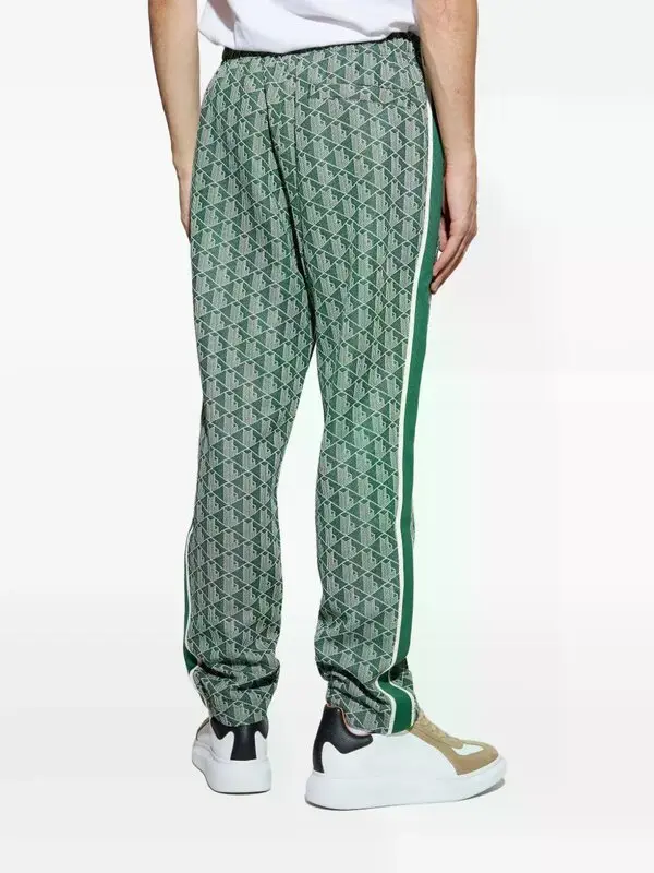 Lacoste Geometric-pattern Side-stripe Trousers