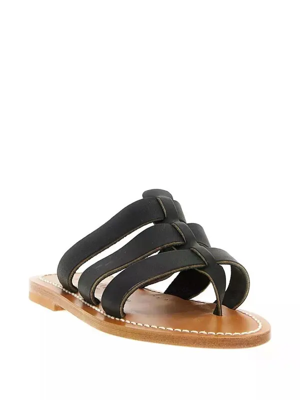 K.JACQUES Dolon Leather Three-strap Sandals