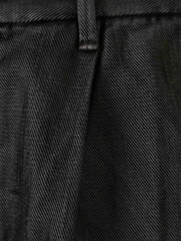 NINE:INTHE:MORNING Pleated Cotton Trousers - Black