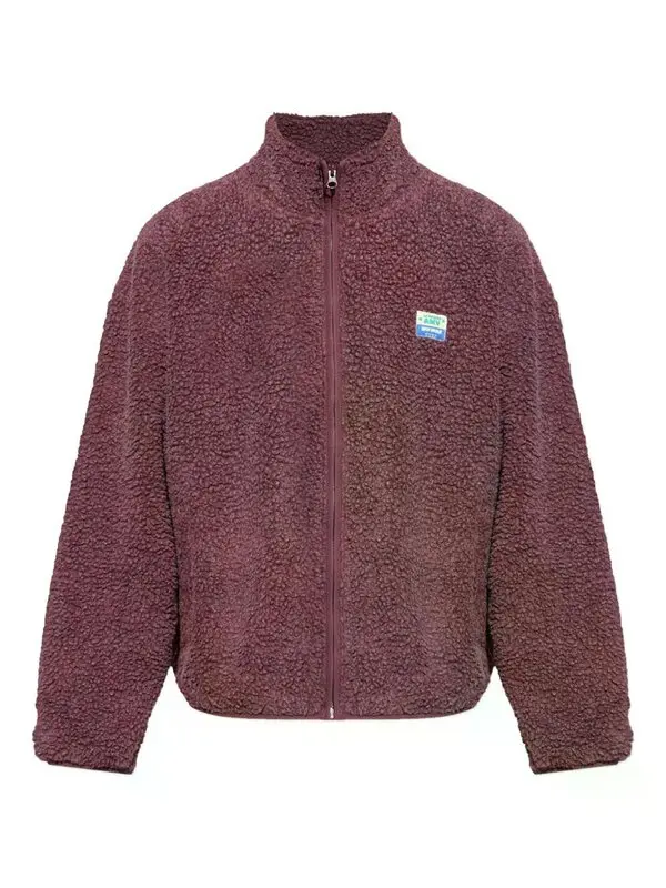 American Vintage Hoktown Teddy Zip-up Jacket - Red
