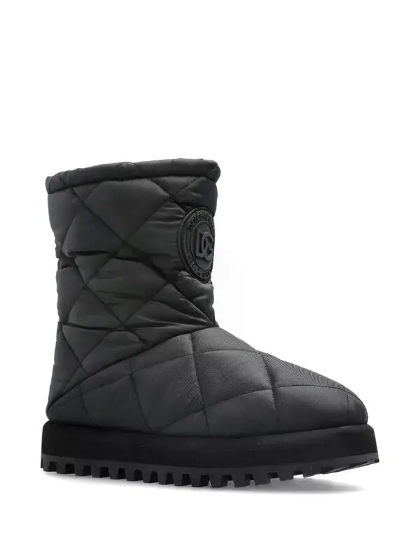 Dolce & Gabbana Quilted Logo Boots