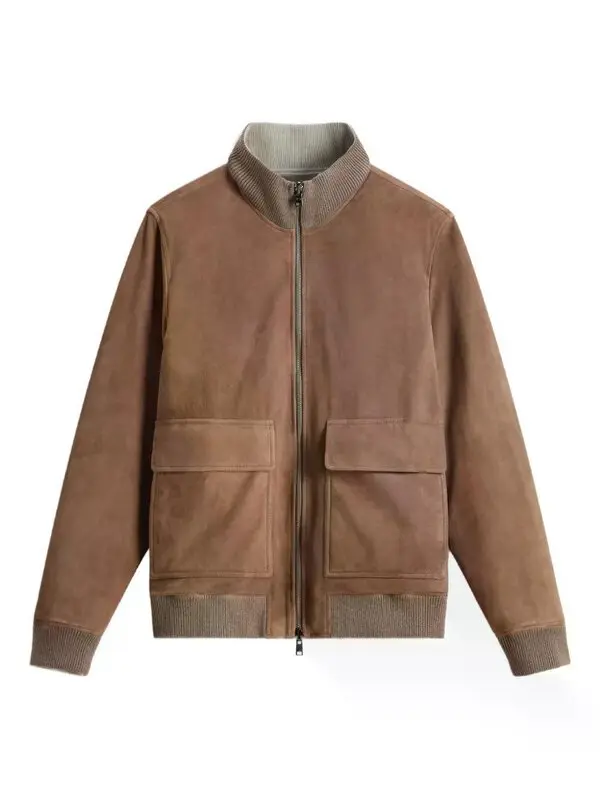 Woolrich Ribbed-cuff Suede Bomber