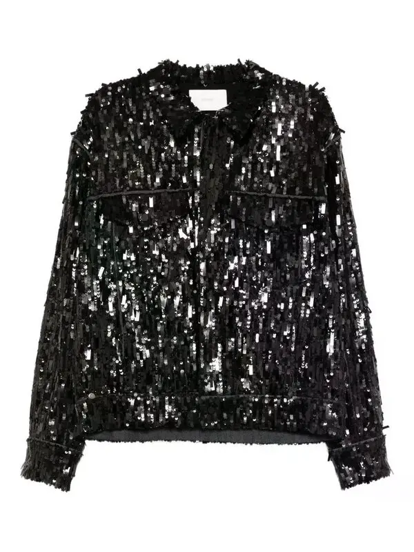QUETSCHE Sequin-embellished Shirt Jacket