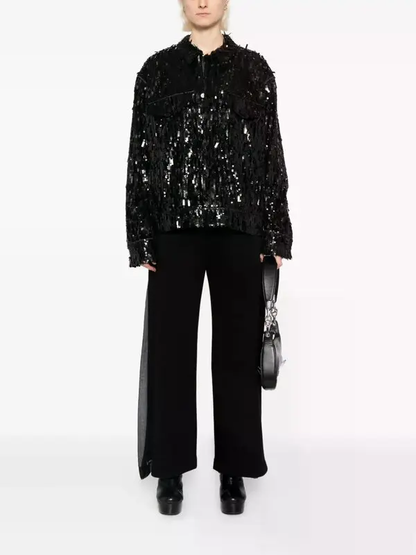 QUETSCHE Sequin-embellished Shirt Jacket