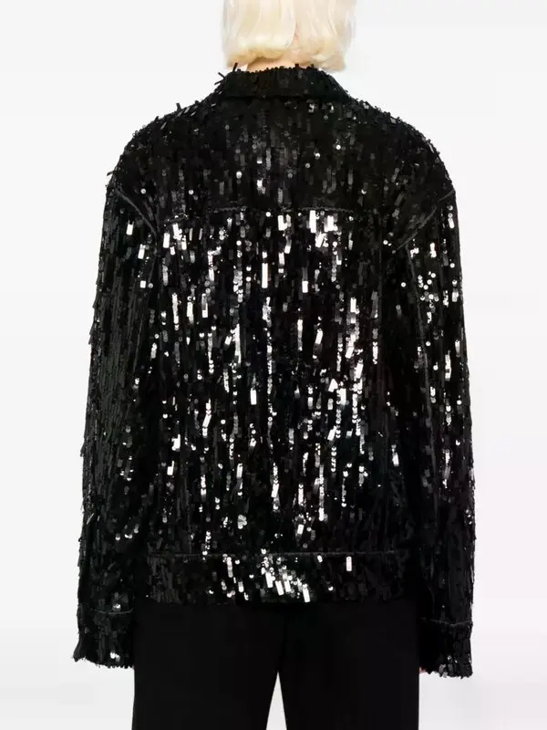 QUETSCHE Sequin-embellished Shirt Jacket