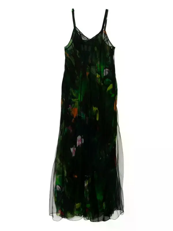 QUETSCHE Floral-print Layered Dress