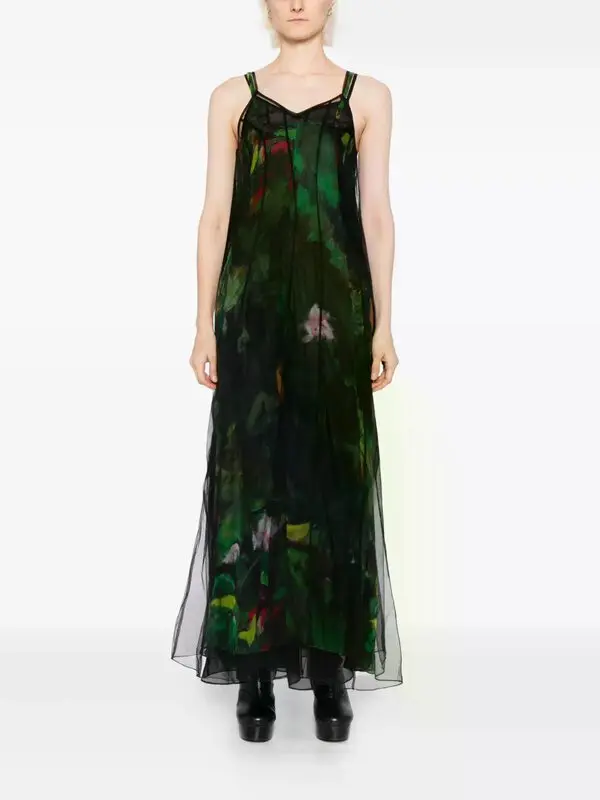 QUETSCHE Floral-print Layered Dress