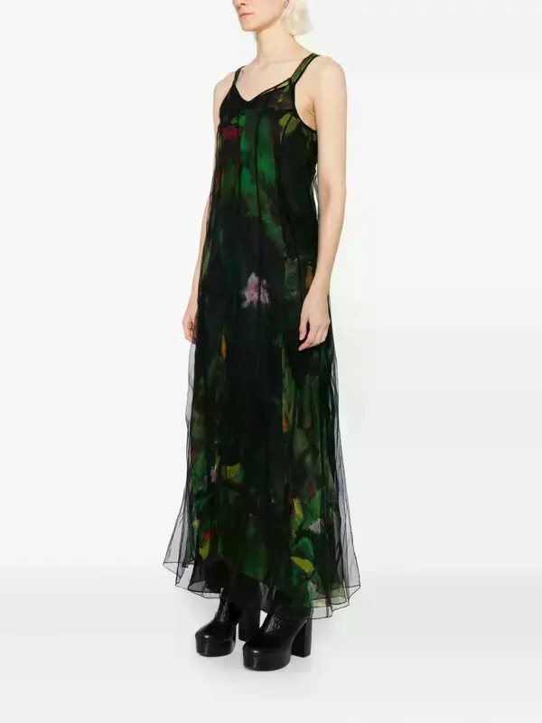 QUETSCHE Floral-print Layered Dress