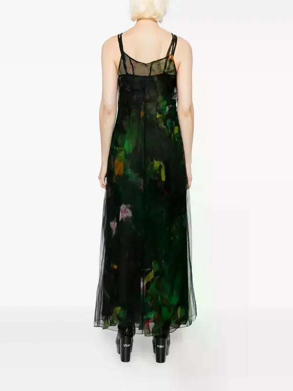 QUETSCHE Floral-print Layered Dress