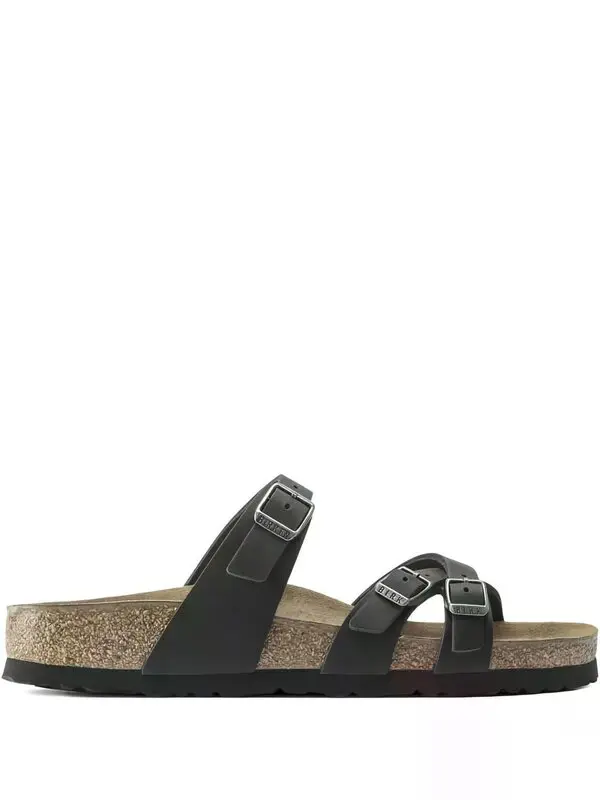 BIRKENSTOCK Franca Oiled-leather Buckle Sandals