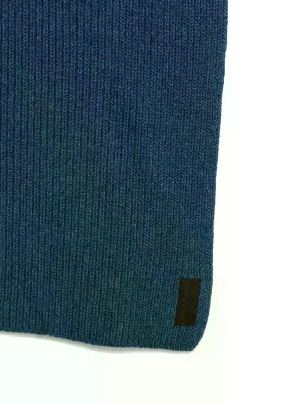 Paul & Shark Ribbed-knit Scarf - Blue