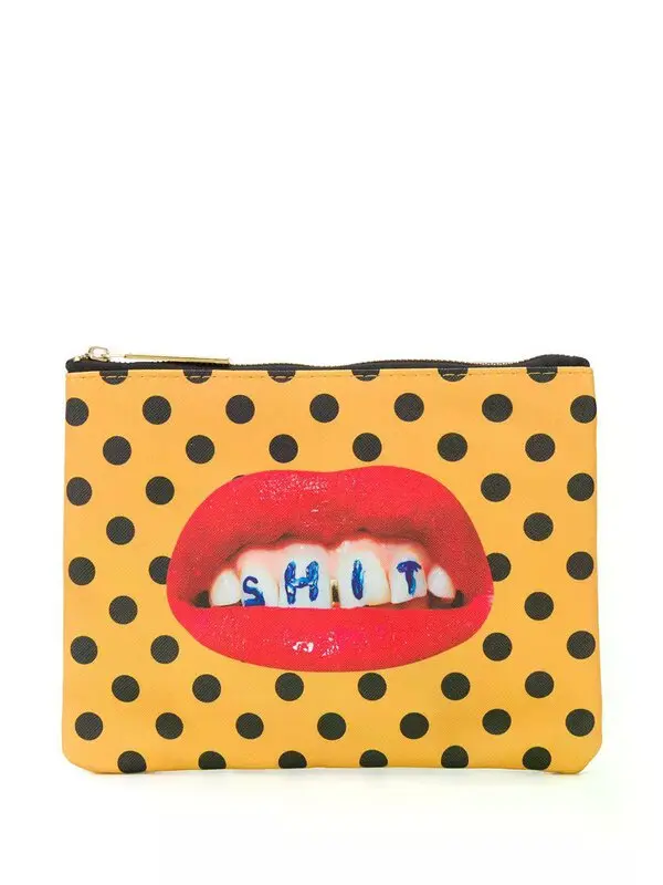 SELETTI Dotted-print Make-up Bag