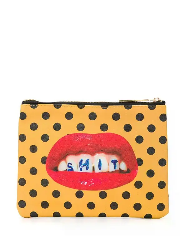 SELETTI Dotted-print Make-up Bag