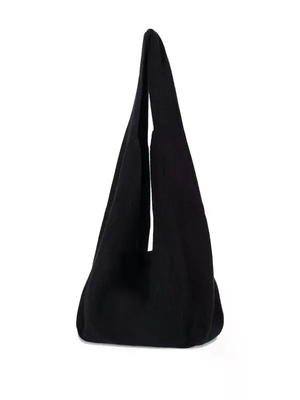 AYA MUSE Ribbed-knit Shoulder Bag - Black