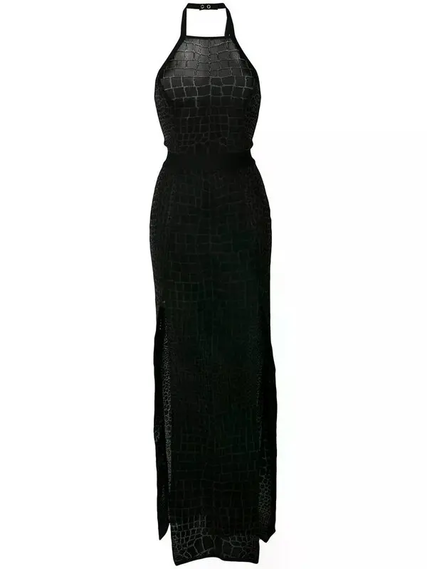 Balmain Crocodile Effect Gown