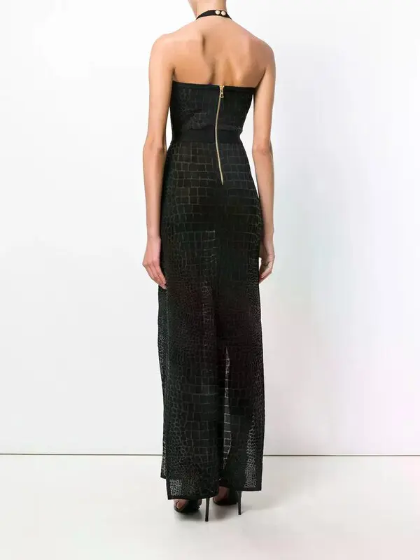 Balmain Crocodile Effect Gown