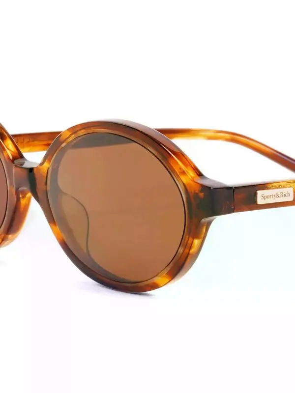 SPORTY & RICH Oval-frame Sunglasses - Brown
